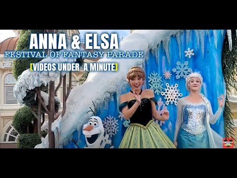 Bell and FROZEN’s Anna and Elsa. Disney Festival of Fantasy Parade ...