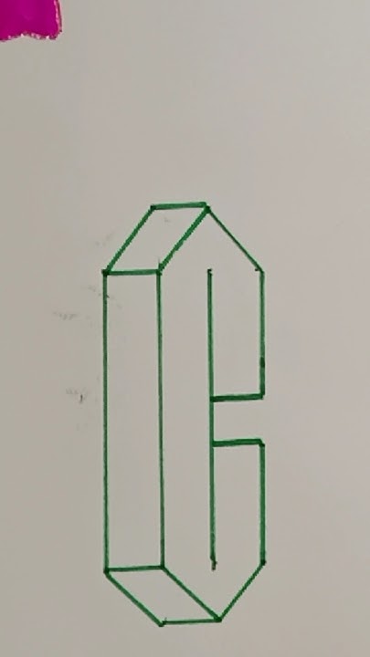 How to draw 3d C #shorts - YouTube