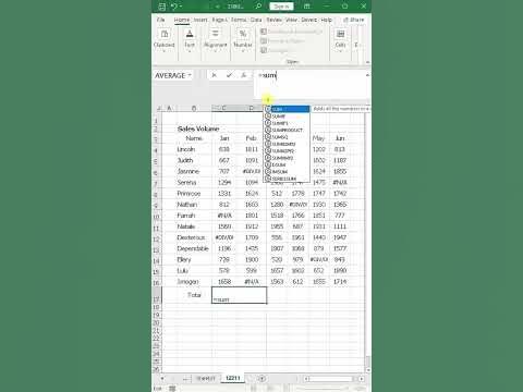 Sum data containing incorrect values in EXCEL #excel #function - YouTube