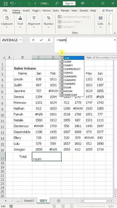 Sum data containing incorrect values in EXCEL #excel #function - YouTube