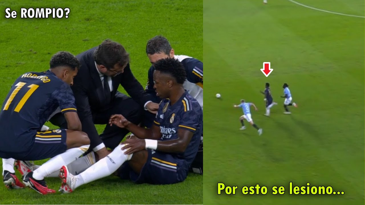 ASI fue LA LESION de VINICIUS JR hoy con REAL MADRID VS CELTA - YouTube