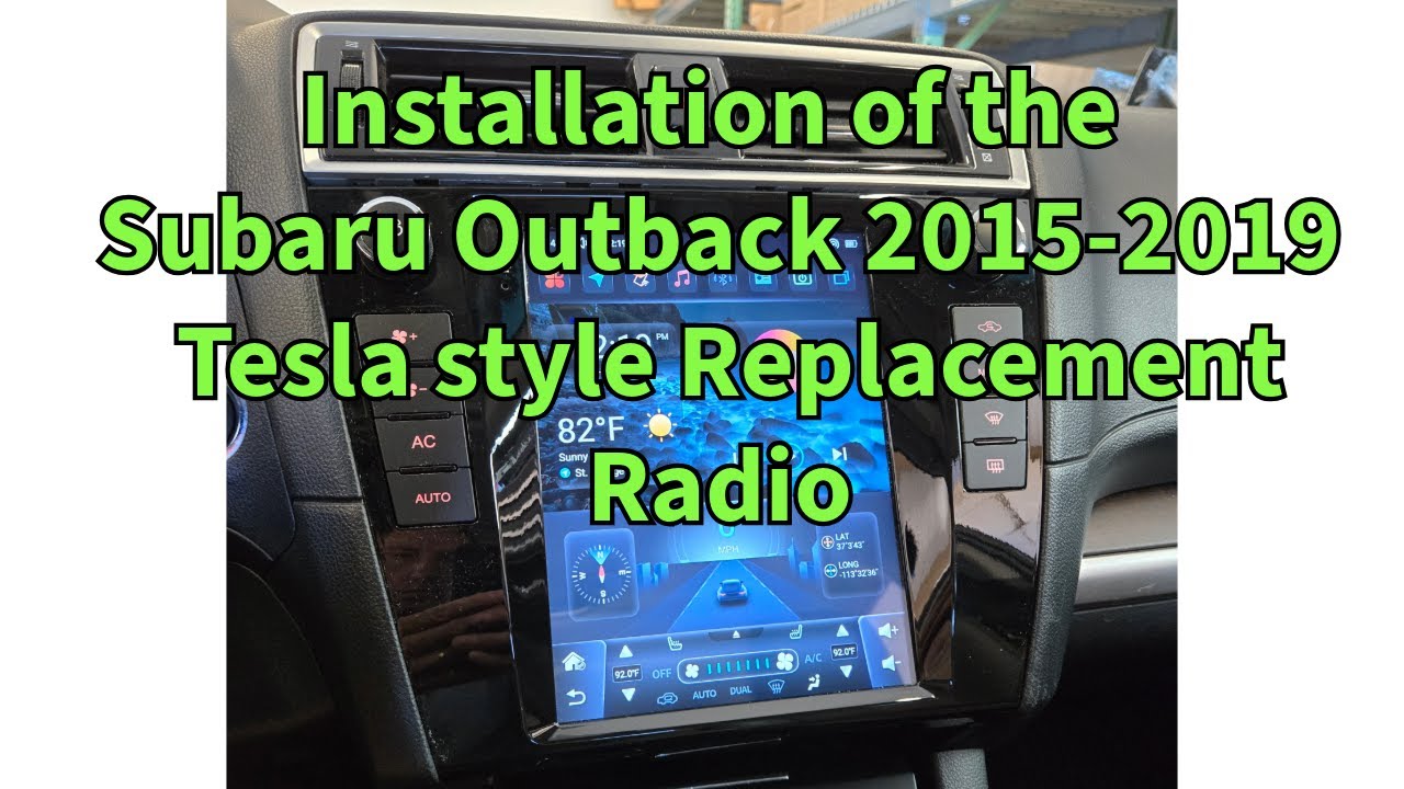 Wiring and installation of the 9.7 Replacement radio for the Subaru ...
