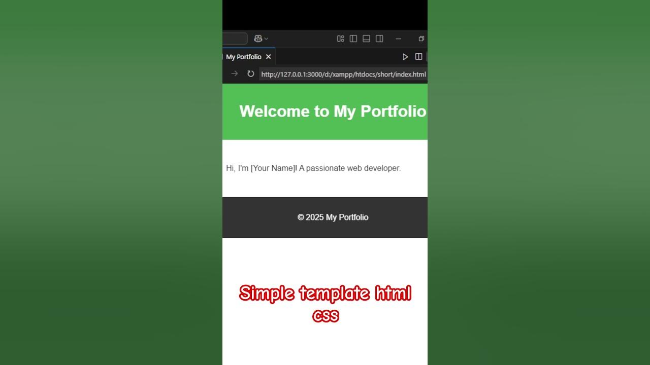 how to create Simple template html css - YouTube