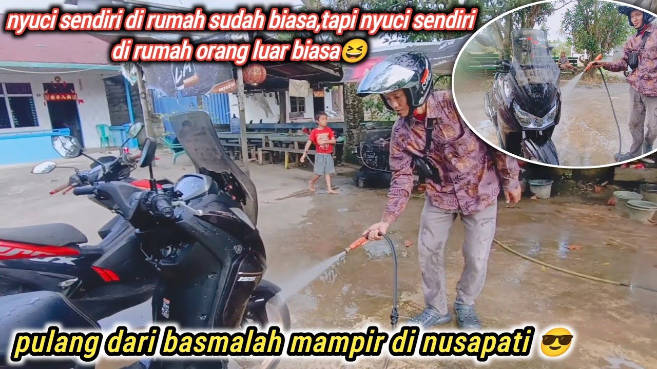 Antar bahan jualan ke basmalah pinyuh sekalian nyuci si lexi 155 di nusapati biar guanteng😎 ...