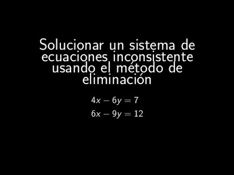 Sistema de dos ecuaciones inconsistente - YouTube