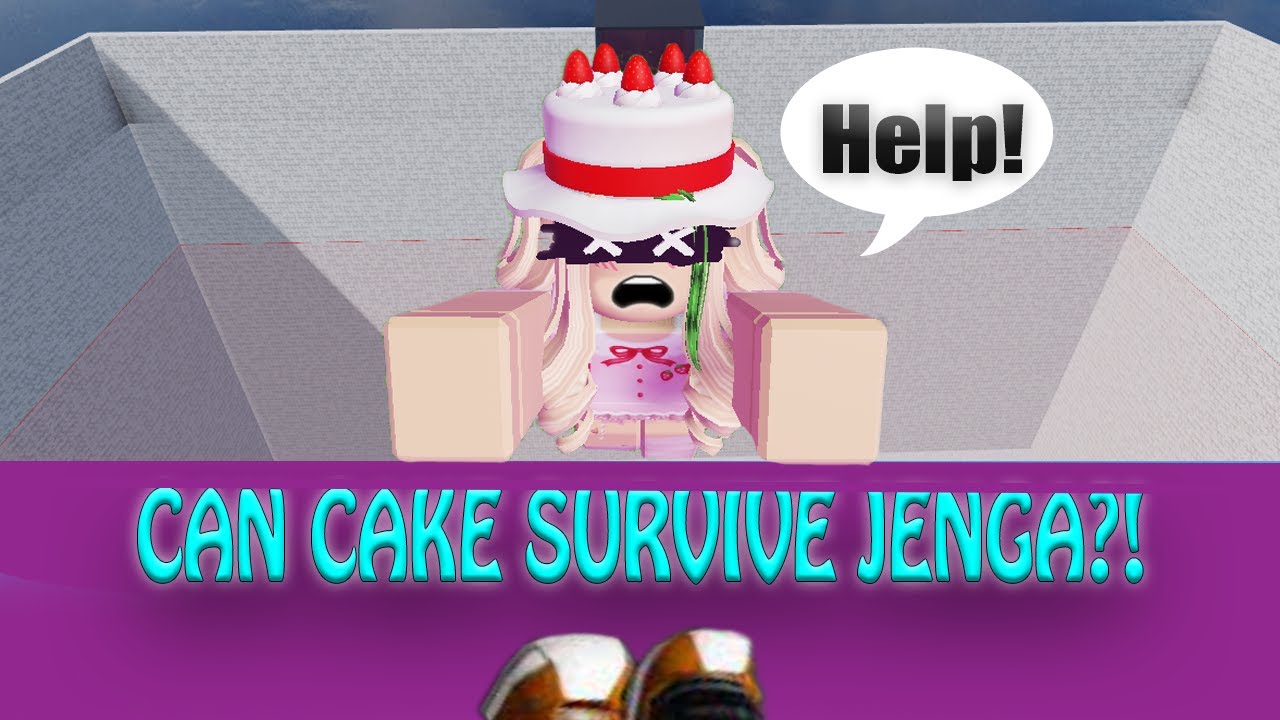 ROBLOX: CAKE'S SLICE FIGHTS FOR HER LIFE IN JENGA - YouTube