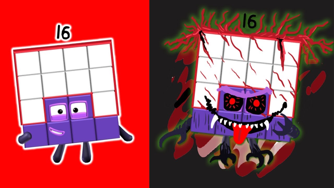Numberblocks - United as One! | Learn to Count Number 16 As Horror ...