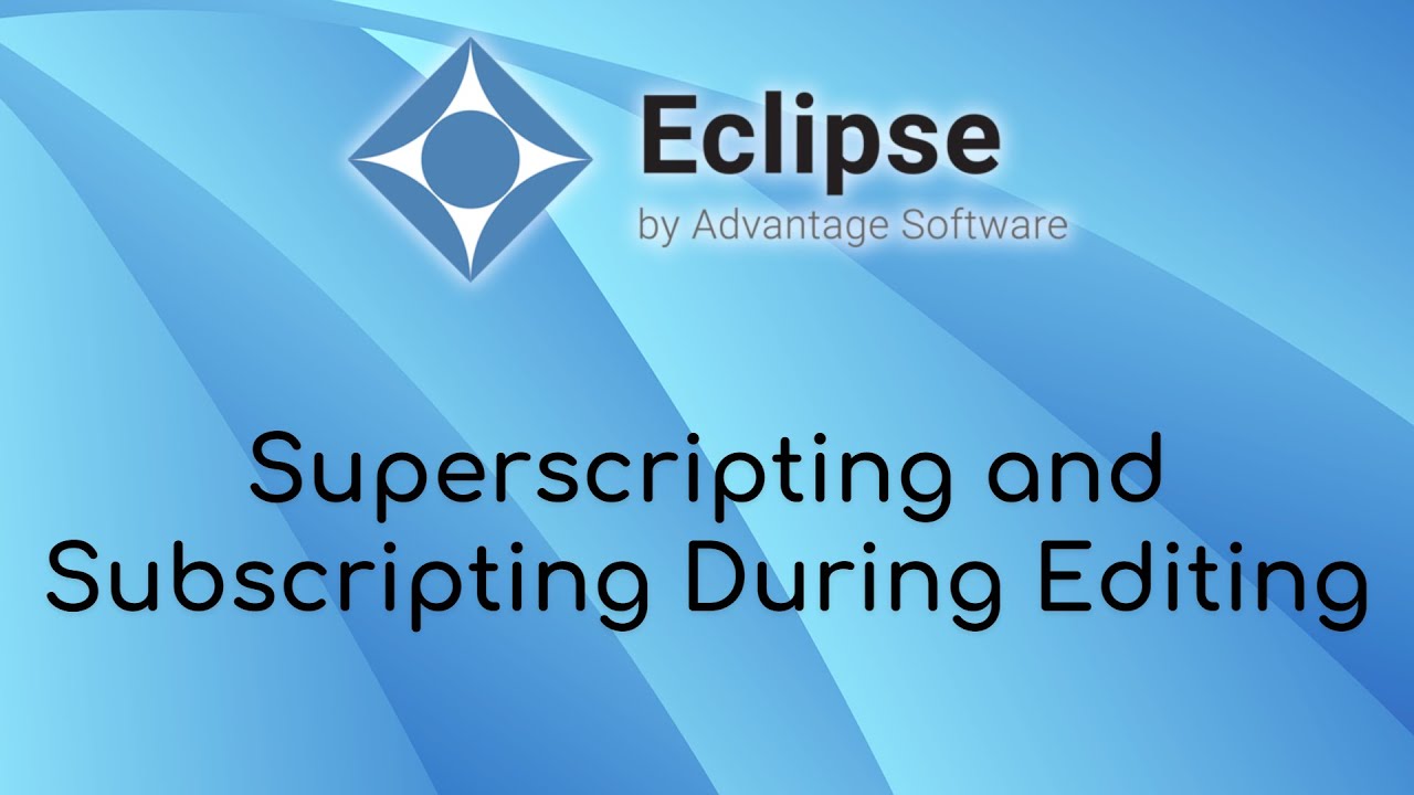 Superscripting and Subscriptin During Editing - YouTube