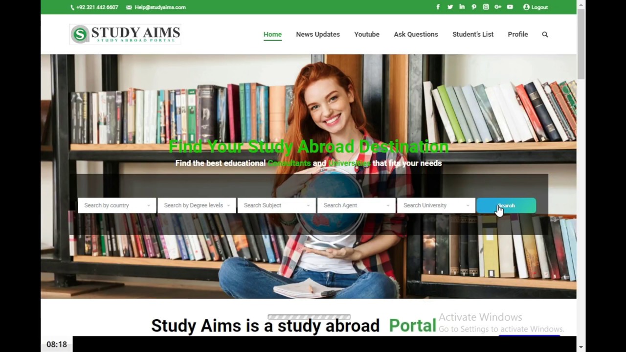 How To Register at Study Aims and Search Agents & Students online - YouTube