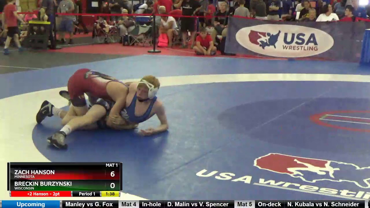 14U 110 Zach Hanson Minnesota Vs Breckin Burzynski Wisconsin - YouTube