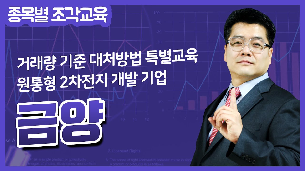 금양 최고점 매도 설정 전략 거래량 기준 대처방법 특별교육 And 원통형 2차전지 개발 기업 Youtube
