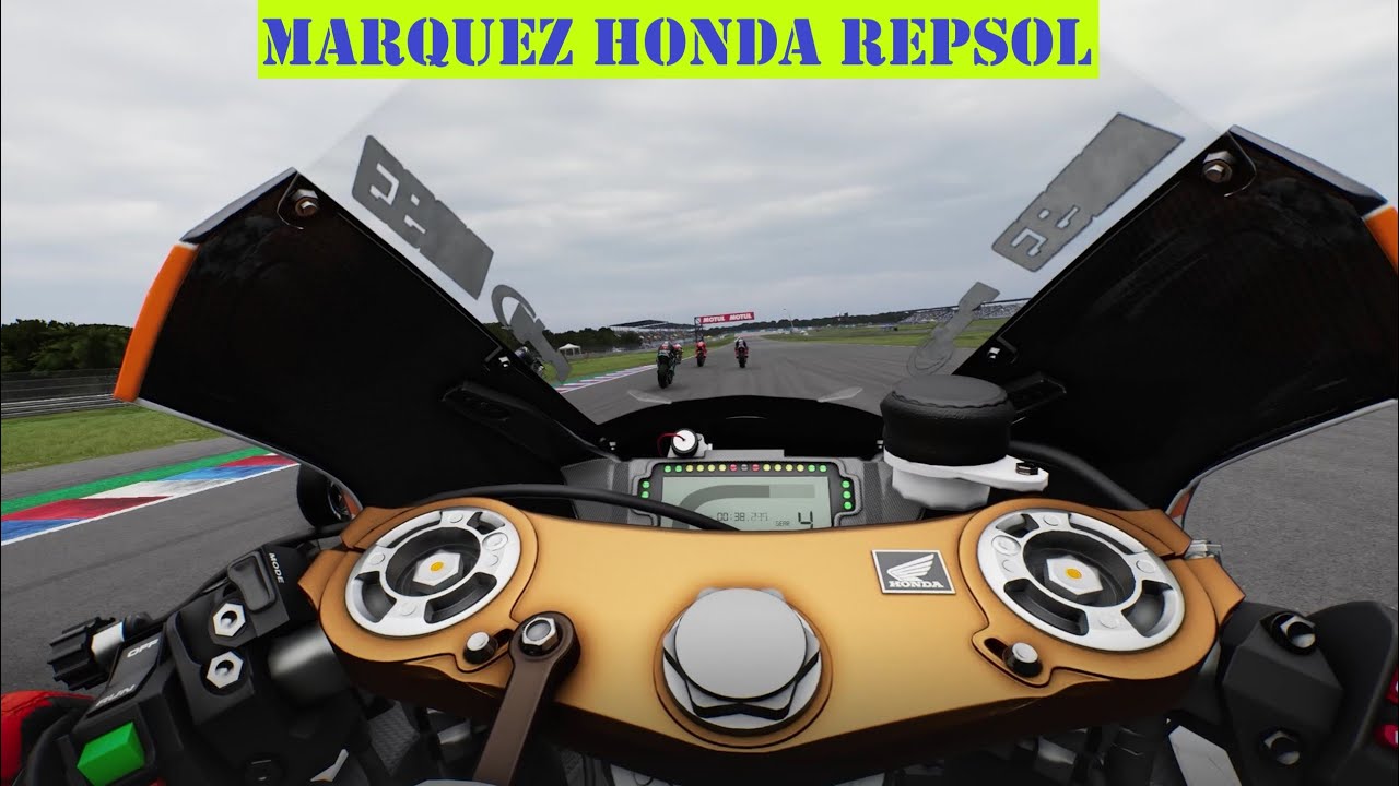 2021 Marquez Honda Repsol Helmet Cam | Motogp 21 Gameplay & Tv Replay ...