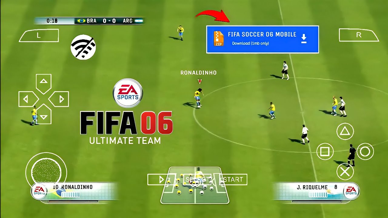FIFA 06 MOBILE ANDROID OFFLINE PPSSPP BRASILEIRÃO E EUROPA - YouTube