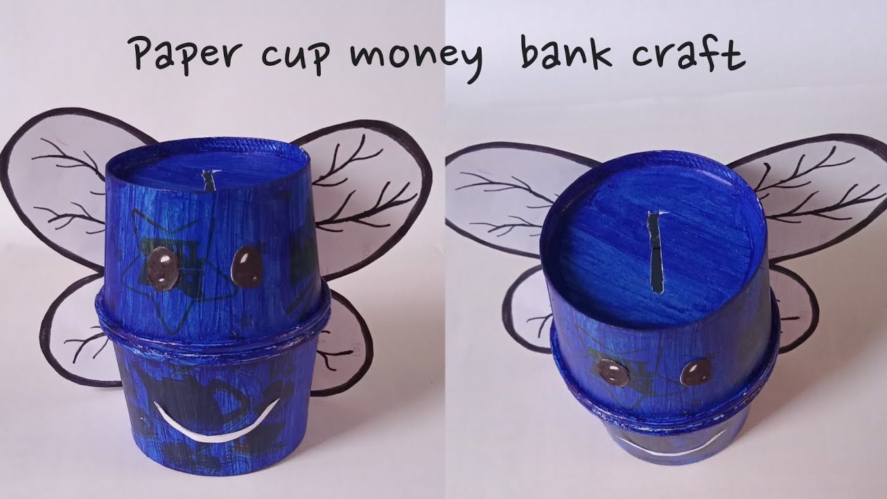 How to make paper cup money bank ||easy hand craft||@Div2969 - YouTube