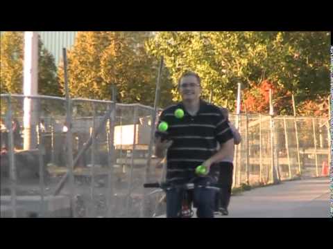 How to Juggle While Riding a Bike - YouTube