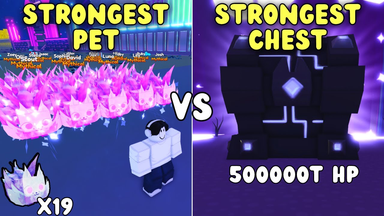 Full Team Of Rainbow Galaxy Fox Vs Giant Tech Chests! Pet Simulator X ...