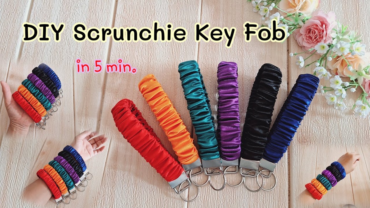 DIY Scrunchie Key Chain. How to sew a scrunchie key chain. scrunchie ...