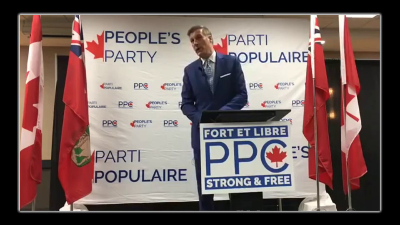 PPC Leader Maxime Bernier - Less Government More Freedom - YouTube
