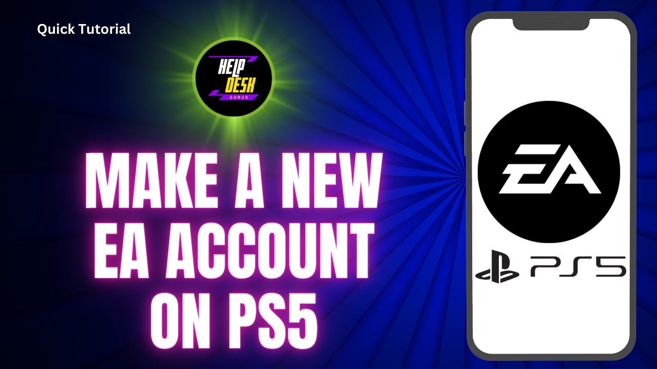 How To Make a New EA Account On PS5 - YouTube
