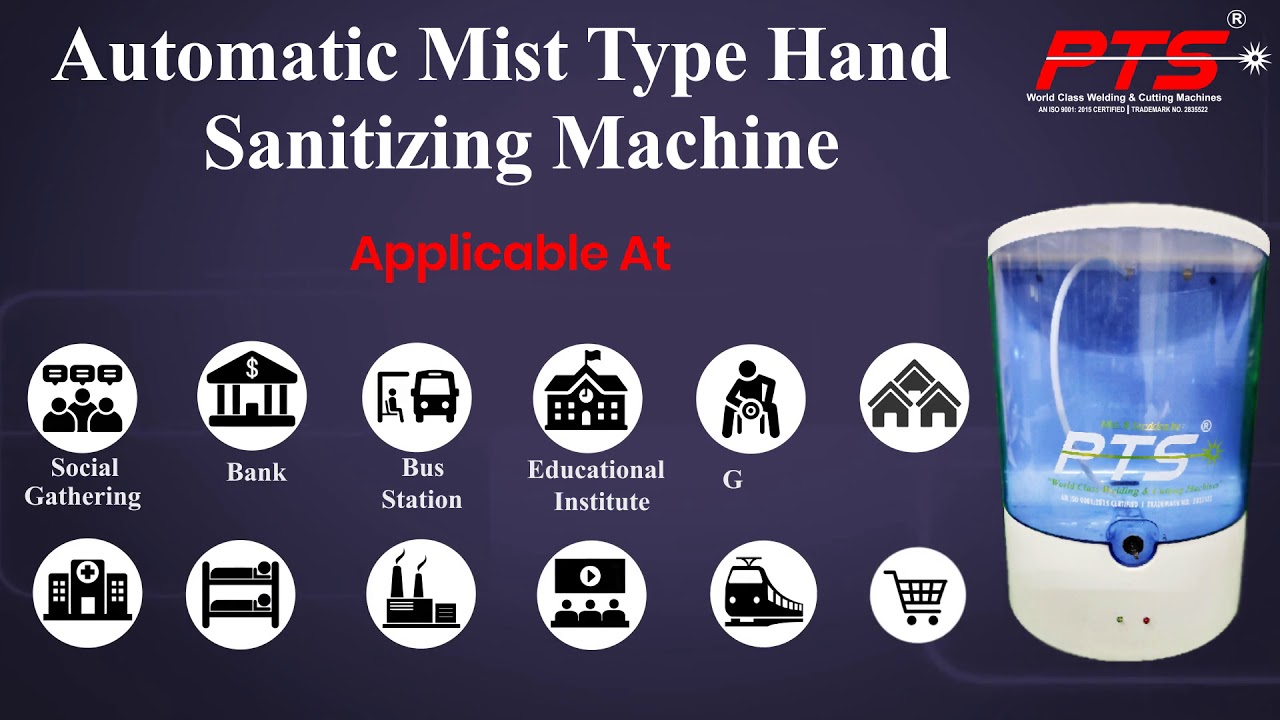 Automatic Mist Type Hand Sanitizer Machines||Power Tools - YouTube