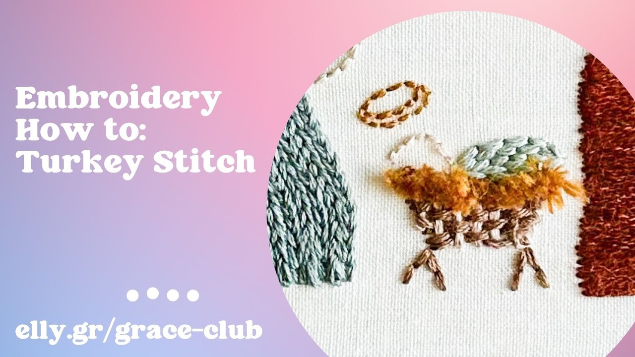 Embroidery Stitch How to Turkey Stitch - YouTube