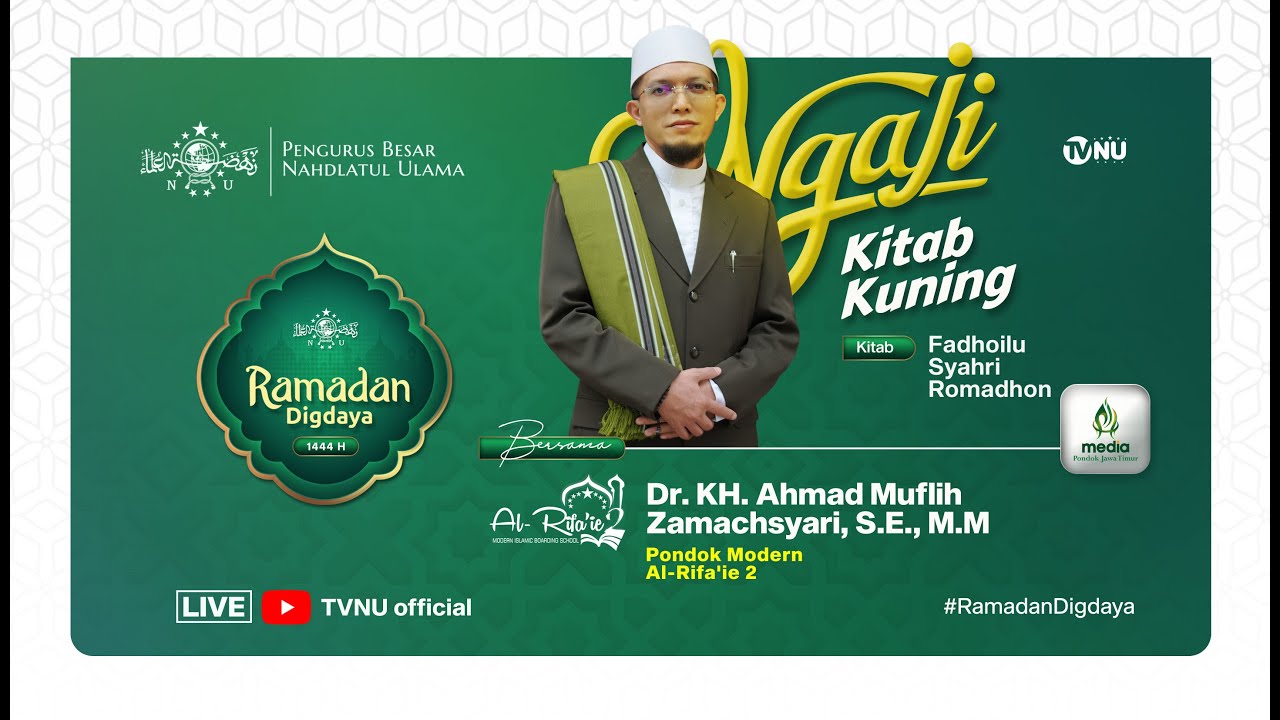 🔴 (LIVE) Ngaji Kitab Fadhoilu Syahri Romadhon Bersama Dr. KH. Ahmad ...