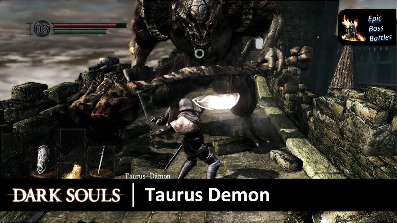 Dark Souls - Taurus Demon Boss Battle [HD] - YouTube