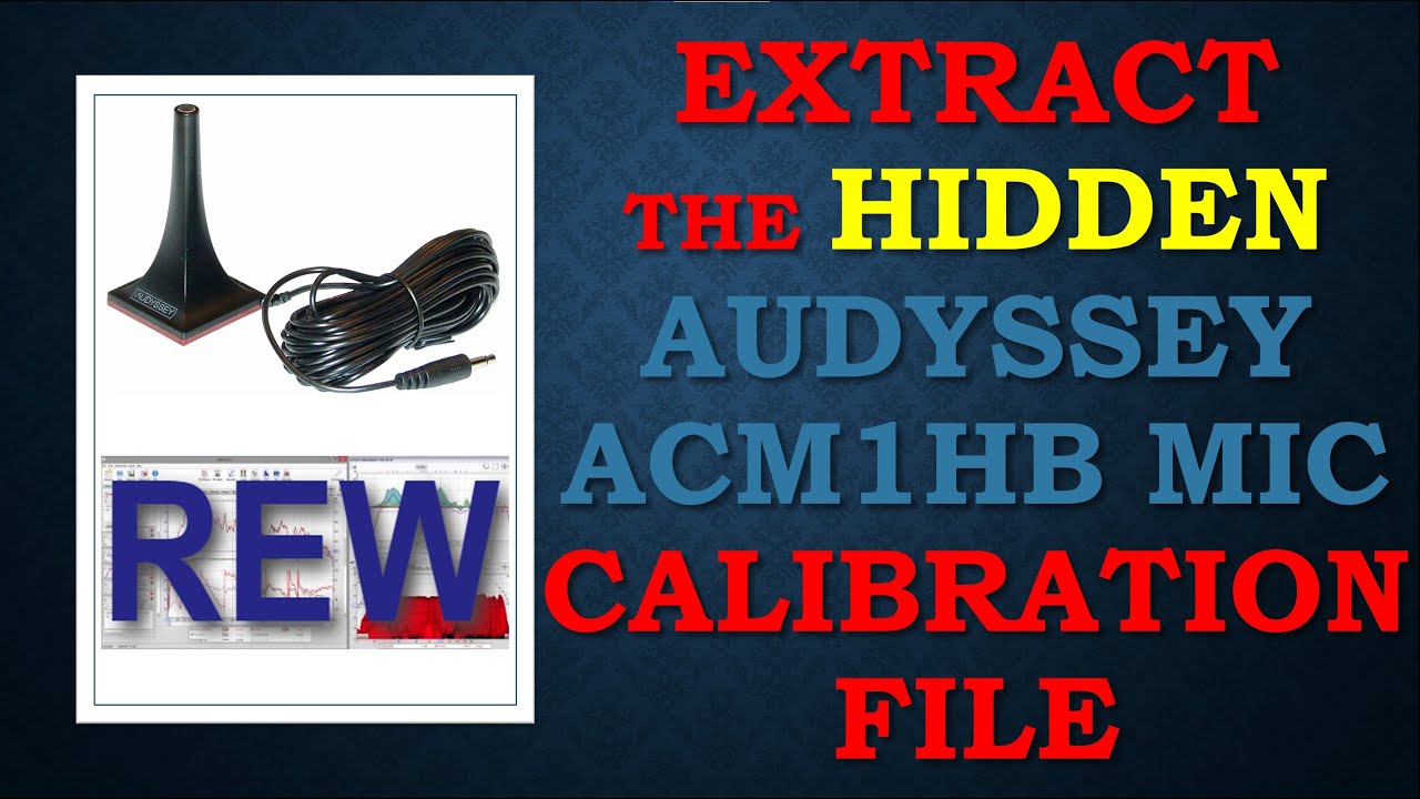 The hidden Audyssey mic calibration file - YouTube