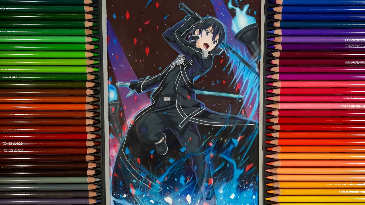 Drawing Kirito | Sword Art Online - YouTube