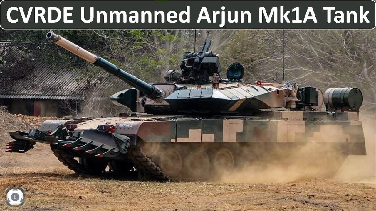 CVRDE Unmanned Arjun Mk1A Tank - YouTube
