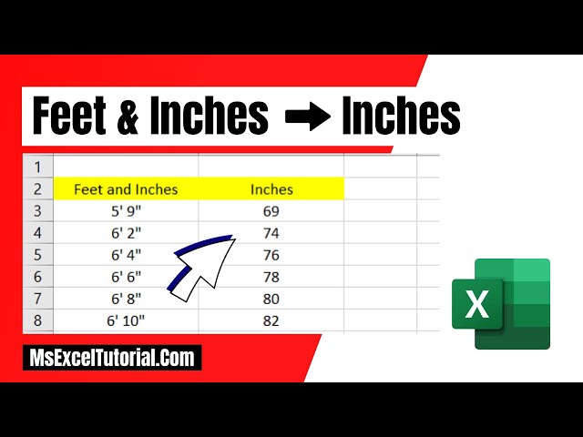 Foot To Inches Conversion Chart Height Conversion Chart YouTube