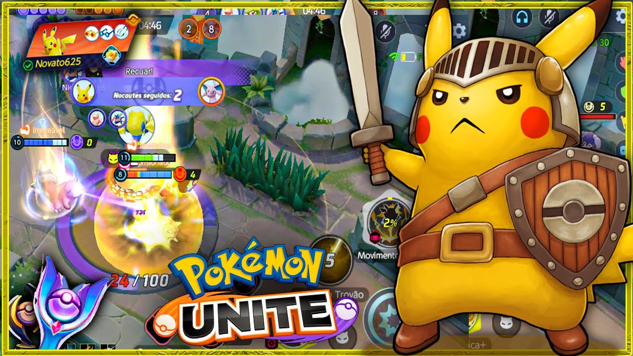 Pikachu Build recomendável Ofensivo | Pokemon Unite - Gameplay Mobile ...