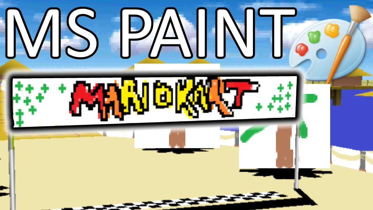 Using MS Paint to Retexture a Mario Kart Track - YouTube
