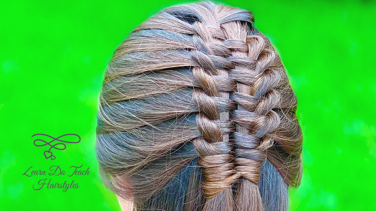 Half Up Suspended Infinity Braid - YouTube