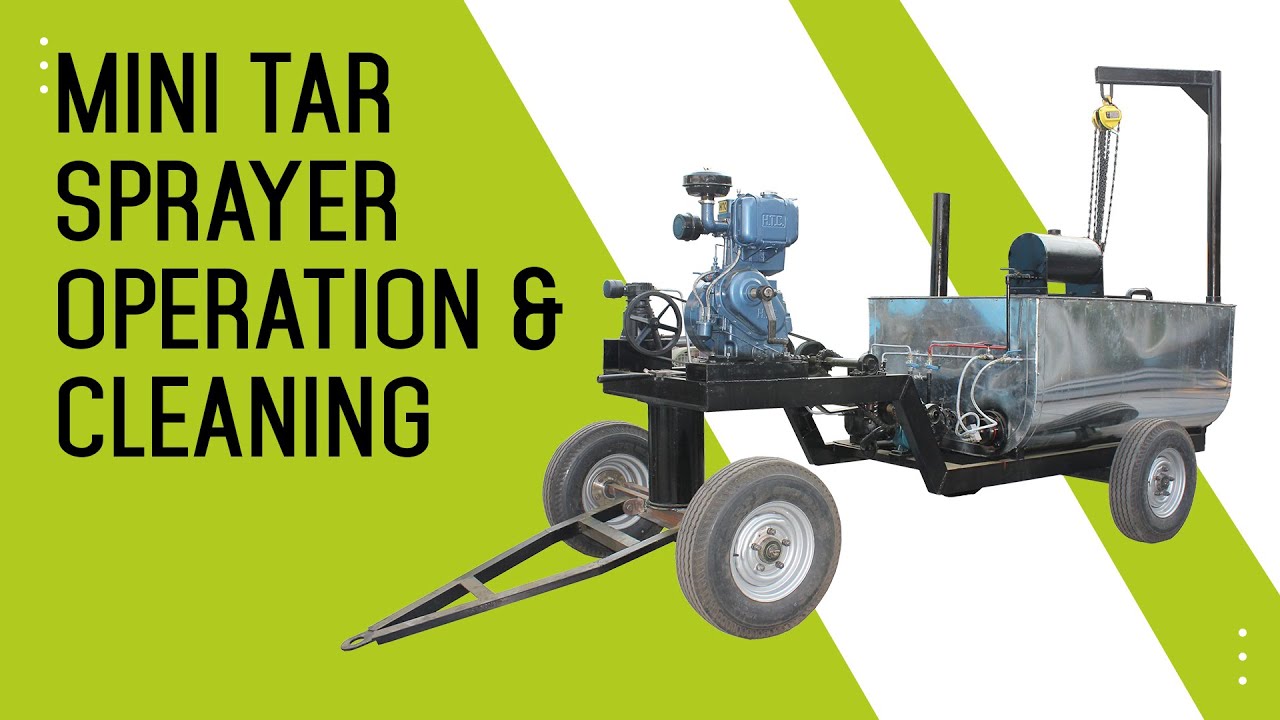 Mini Bitumen Sprayer |Operation and cleaning of tar sprayer - YouTube