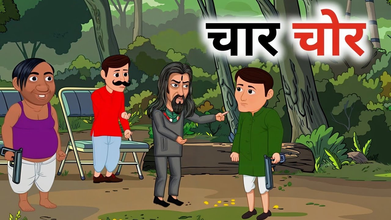 चार चोर | char chor | Hindi kahaniyan | moral stories | cartoon ...