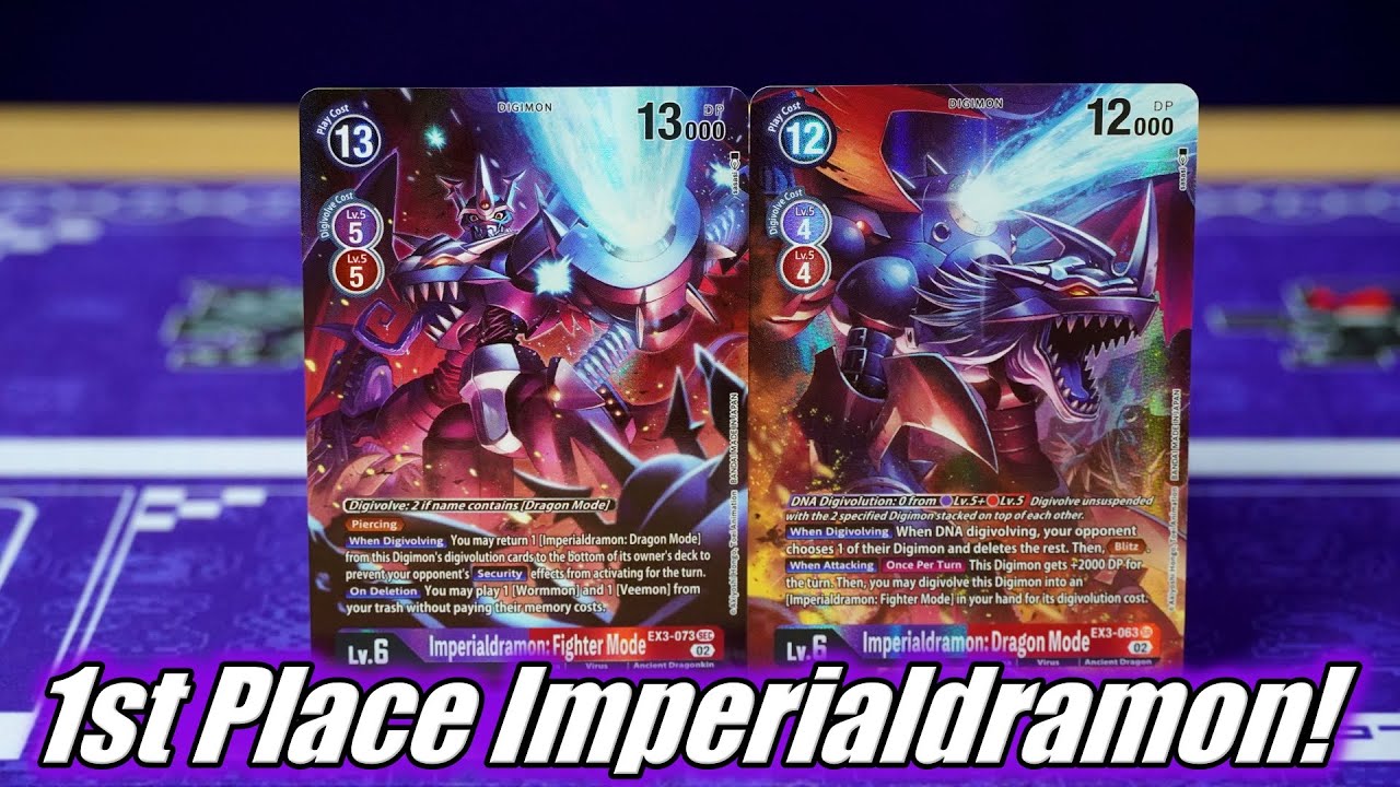 1ST PLACE Imperialdramon Deck Profile & Combos! (Purple & Red ...
