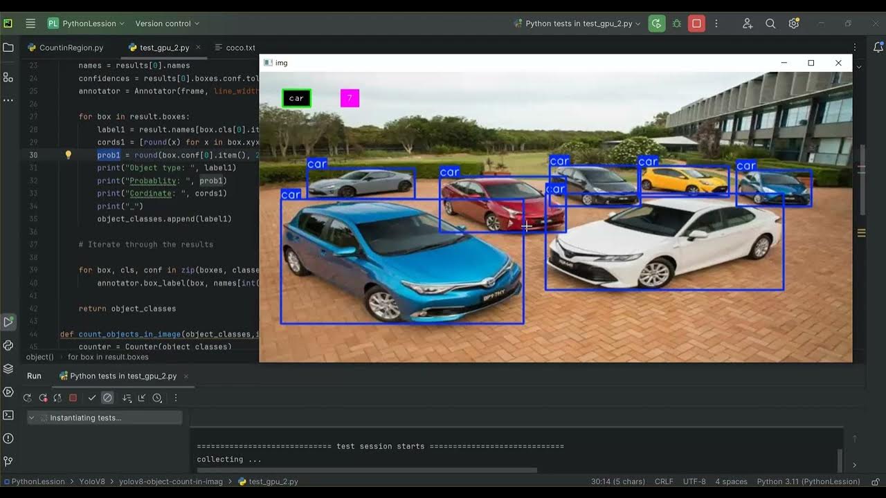 Python Program-Counting objects in images by using Yolo V8 - YouTube