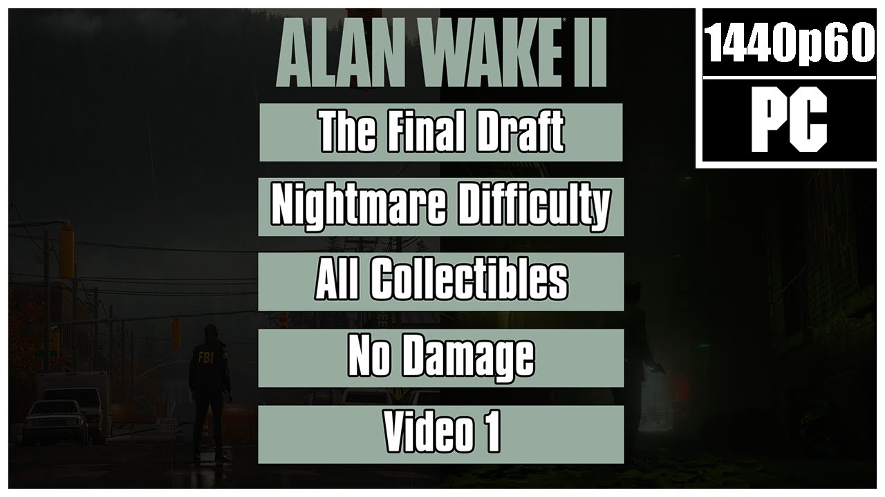 Alan Wake 2 The Final Draft Nightmare Difficulty 100% No Damage Video 1 - YouTube
