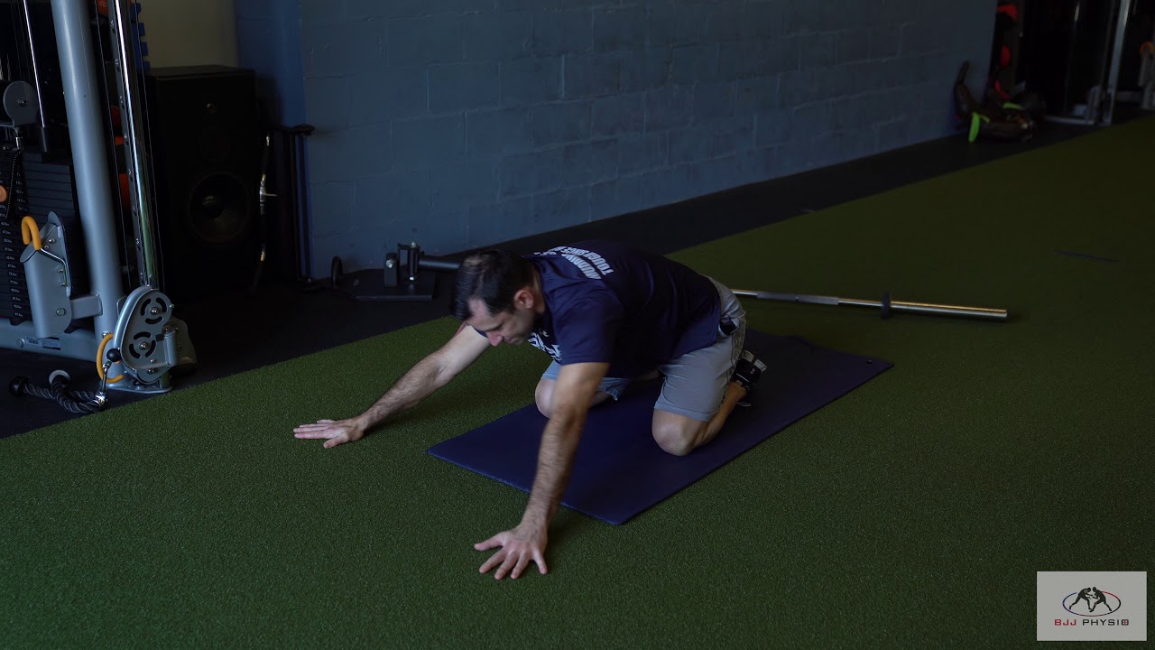 Childs pose trunk stretch - YouTube