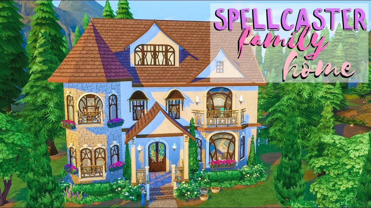 Spellcaster Family Home 🔮 // Sims 4 Realm of Magic Speed Build - YouTube