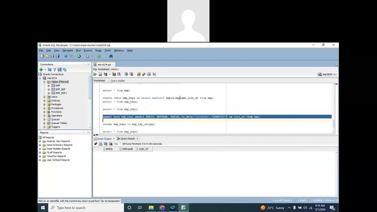 Data engineering, sql2 - YouTube