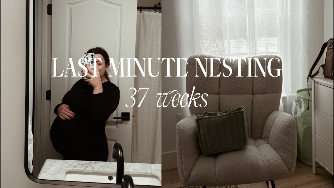 Last minute nesting things as a first time mom! - YouTube