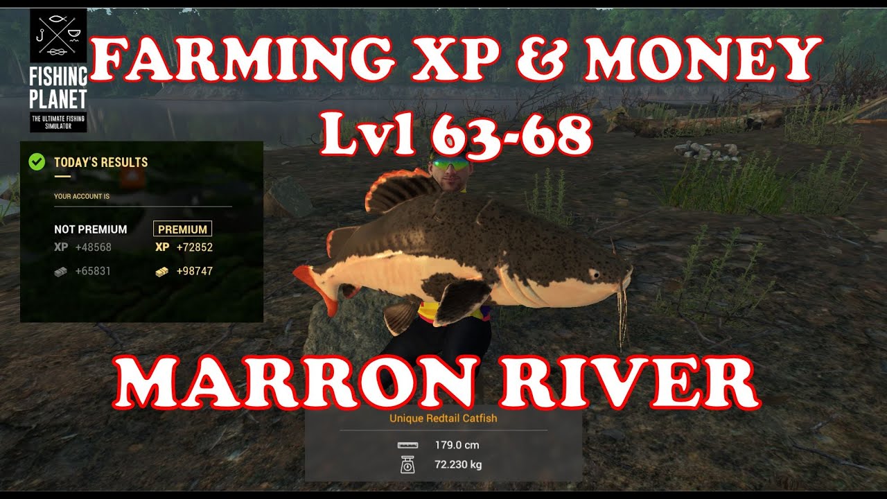 Lokasi Terbaik Farming XP & MONEY- MARRON RIVER | Fishing Planet ...