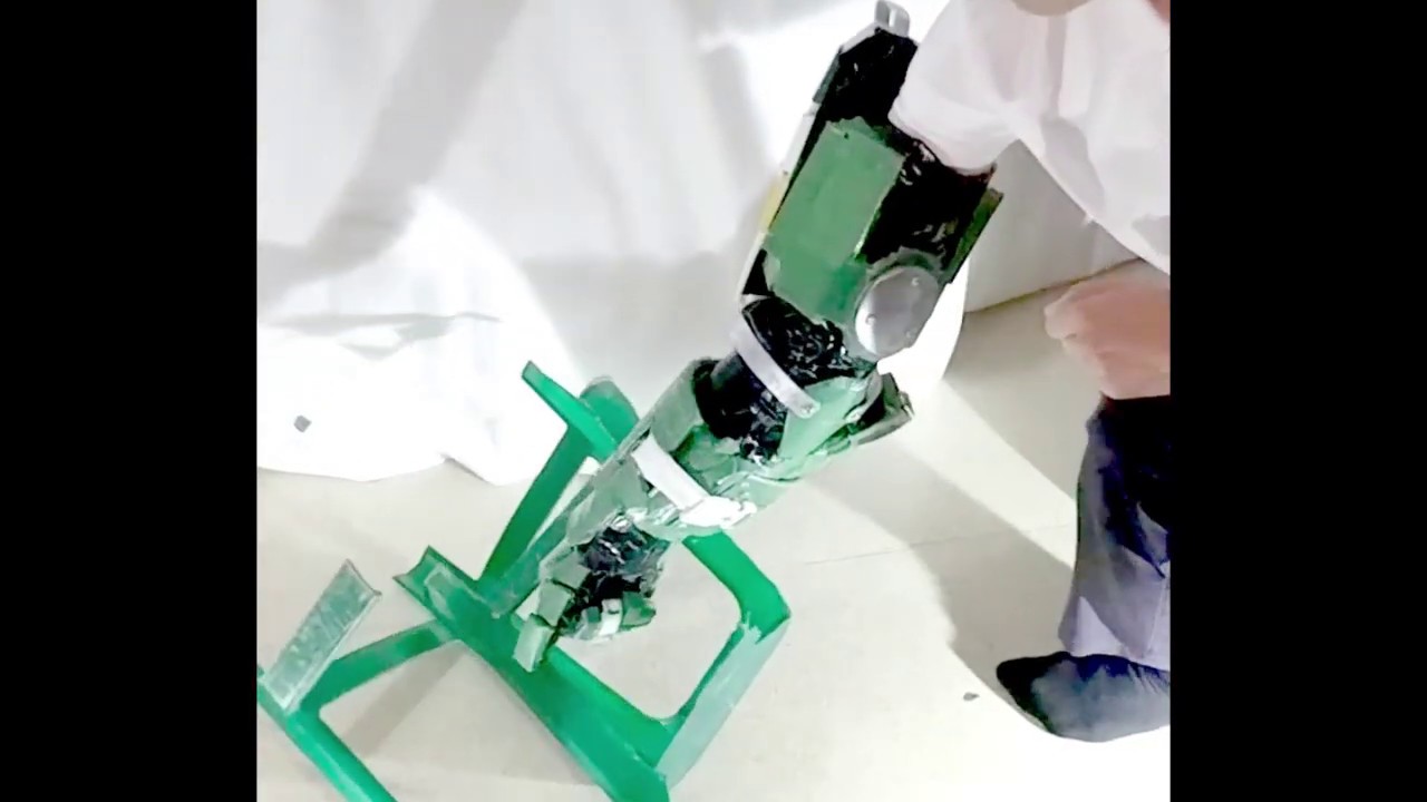 Armour-punching a chair, in slow motion. - YouTube