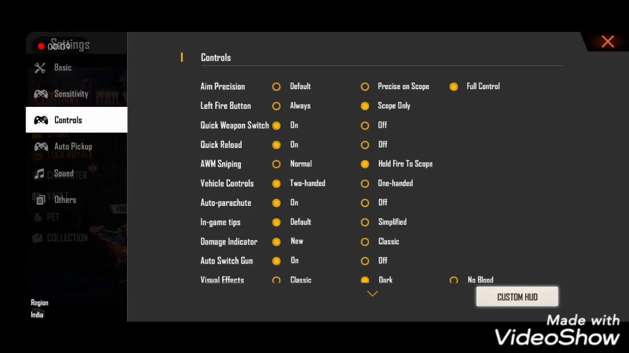 How to change control on free fire - YouTube
