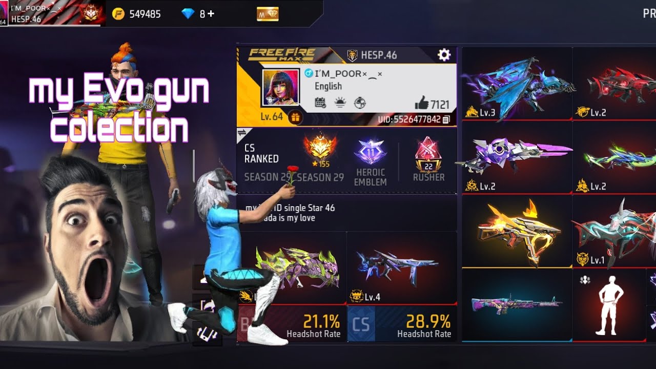 My Evo guns colection and emote. #allevogun and#emotes - YouTube