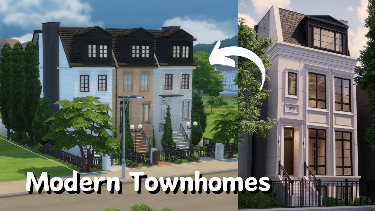 building townhomes for THE SIMS 4 FOR RENT | Sims 4 | Speed Build - YouTube