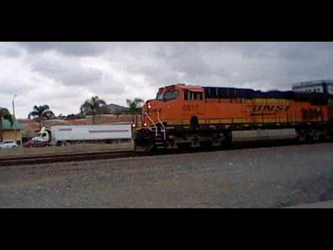 BNSF 6617 Westbound Z-Train - Corona, CA 5/10/2017 - YouTube