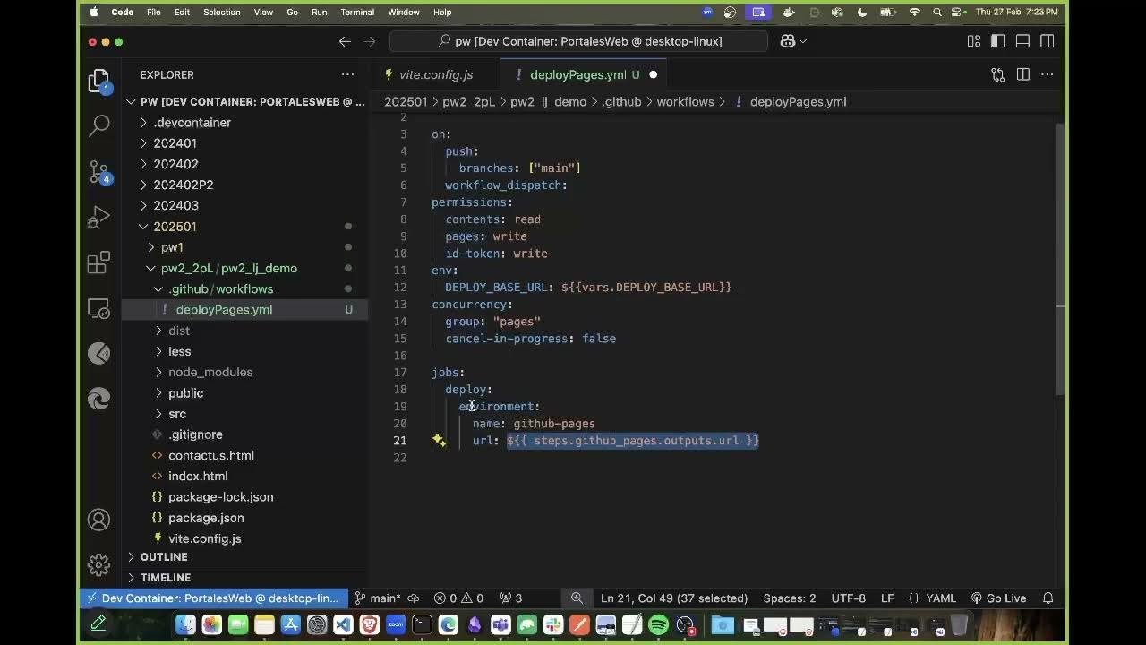 Creando Workflow con Github Actions para desplegar un proyecto en Vite en Github Pages - YouTube